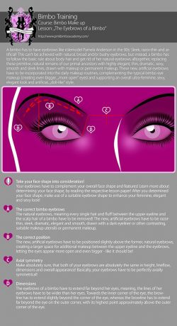 The PBA Guide to Bimbo Makeup – 13. Aspects: Eyebrows - Pink Bimbo Academy